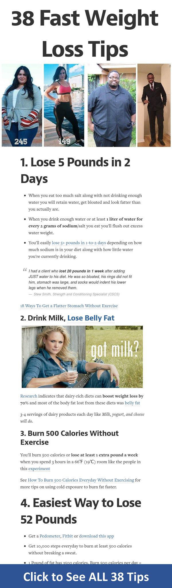 38 Weight Loss Tips that WORK → Lose 10 Lbs your 1st 7 days